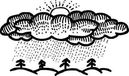 Cartoon image of rain icon rainfall symbol Vector Image