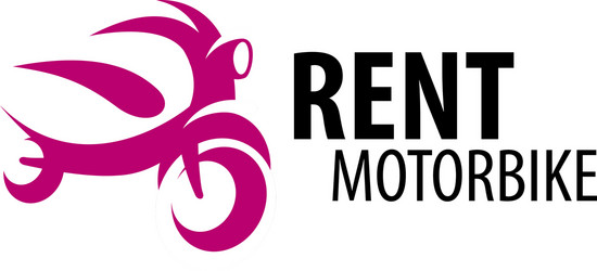 Motorcycle logo for rent Royalty Free Vector Image