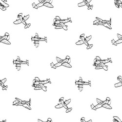Seamless pattern with aircraft kids Royalty Free Vector