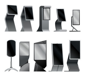 Self order kiosk interactive board Royalty Free Vector Image