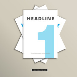 Set of brochures with number on title page Vector Image
