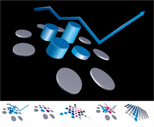 Abstract graph background Royalty Free Vector Image