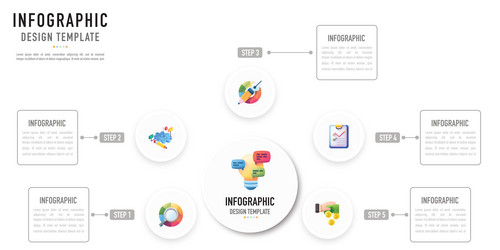 Circular isometric infographic for business Vector Image