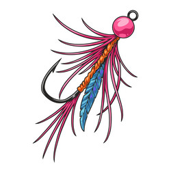 Fly fishing lure Royalty Free Vector Image - VectorStock