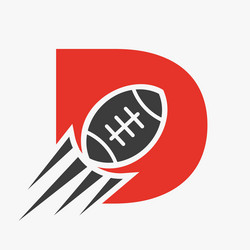 Letter d bowling logo bowling ball symbol Vector Image