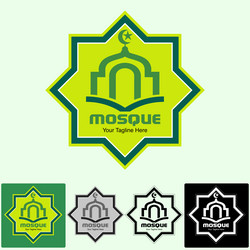Masjid or mosque symbol Royalty Free Vector Image