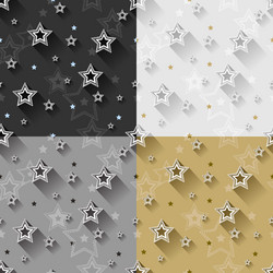 Star seamless patterns Royalty Free Vector Image