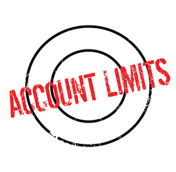 Account limits stamp on white Royalty Free Vector Image