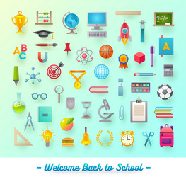 School objects Royalty Free Vector Image - VectorStock