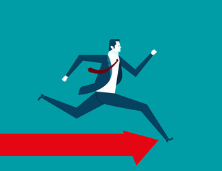 Businessman running for taxi Royalty Free Vector Image