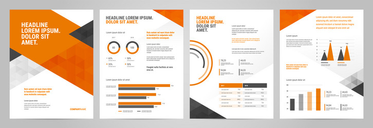Infographic design report template with location Vector Image