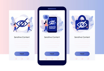 Sensitive content concept eye crossed sign Vector Image