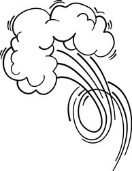 Speed cloud motion effect cartoon comic line Vector Image