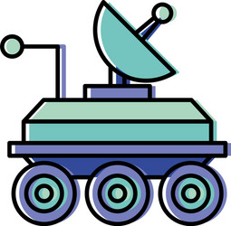 Space robot icon design Royalty Free Vector Image