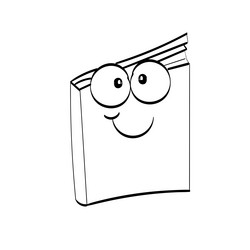 Funny book design for kids coloring book Vector Image