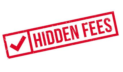 Hidden fees rubber stamp Royalty Free Vector Image