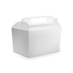 Realistic template blank white package paper box Vector Image