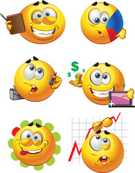 Business emoticon Royalty Free Vector Image - VectorStock