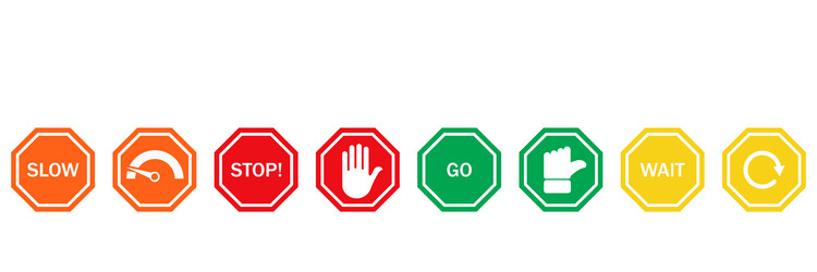 Traffic Sign Stop Wait Go Vector Images (over 190)