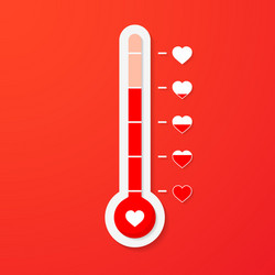 Love thermometer valentines day card element Vector Image