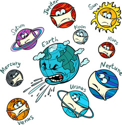 Planet earth is sick the epidemic influenza Vector Image