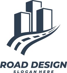 Road city logo template creative Royalty Free Vector Image