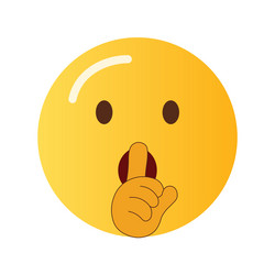 Shushing face icon image suitable Royalty Free Vector Image