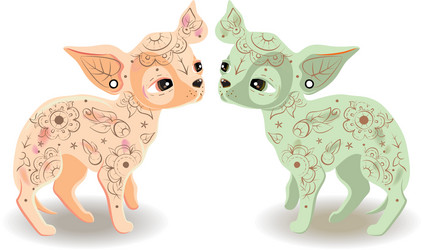 Small dogs Royalty Free Vector Image - VectorStock