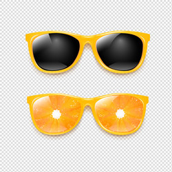 Glasses in transparent background Royalty Free Vector Image