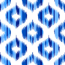 Traditional ikat pattern based on ikkat fabric Vector Image