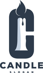 Modern candle logo Royalty Free Vector Image - VectorStock