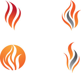 Fire flame yellow red Royalty Free Vector Image