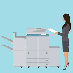 Isometric multifunction office printer office Vector Image