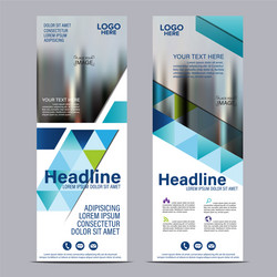 Portrait standee template Royalty Free Vector Image