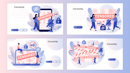 Censorship concept censored info censure Vector Image