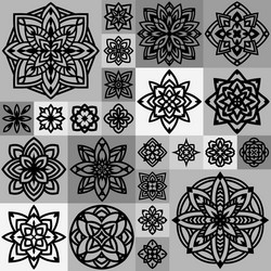 Set of circular patterns Royalty Free Vector Image