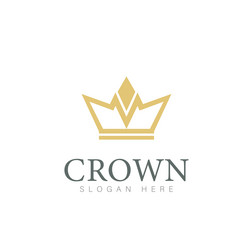 Modern crown logo template crown icon luxury Vector Image