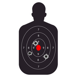 Shoot gun target human silhouette range template Vector Image