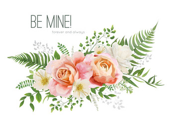 Elegant fall wedding invite floral card design Vector Image