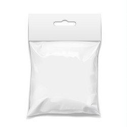 Black and white realistic polyethylene bag Vector Image