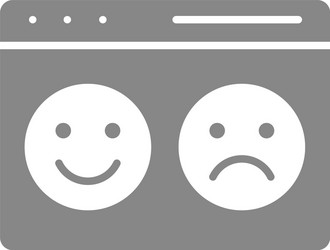 Voting on webpage with happy and sad faces colored