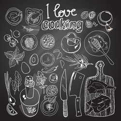Love cooking card Royalty Free Vector Image - VectorStock