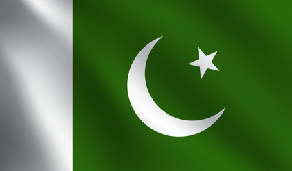Waving flag of pakistan Royalty Free Vector Image