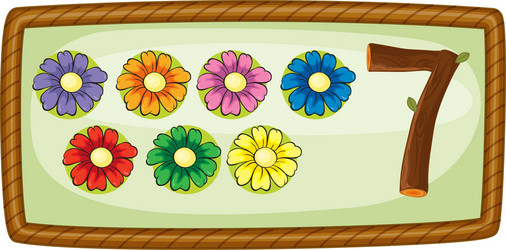 Empty collage board seven images photo Royalty Free Vector