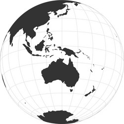 Global wireframe latitude atlantic earth globe Vector Image