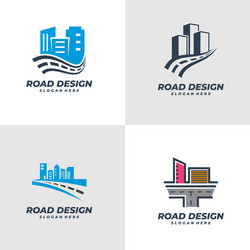 Compass road logo template creative road logo Vector Image