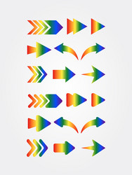 Brigt color arrows set Royalty Free Vector Image