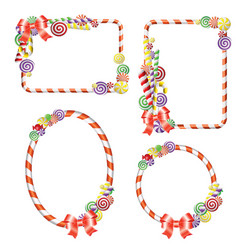 Candies round frame Royalty Free Vector Image - VectorStock