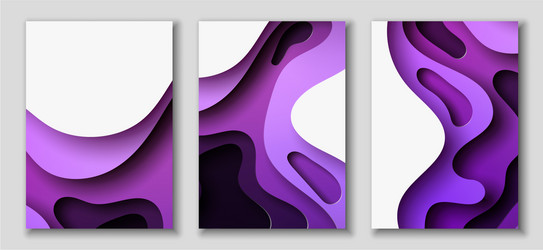 Vertical a4 flyers with 3d abstract background Vector Image