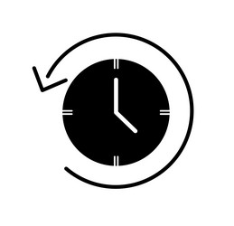 Account history icon clock time icon Royalty Free Vector